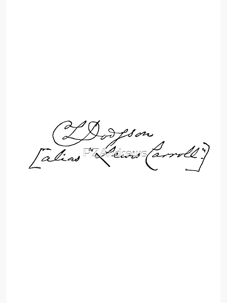 "Lewis Carroll signature" Spiral Notebook for Sale by PZAndrews | Redbubble