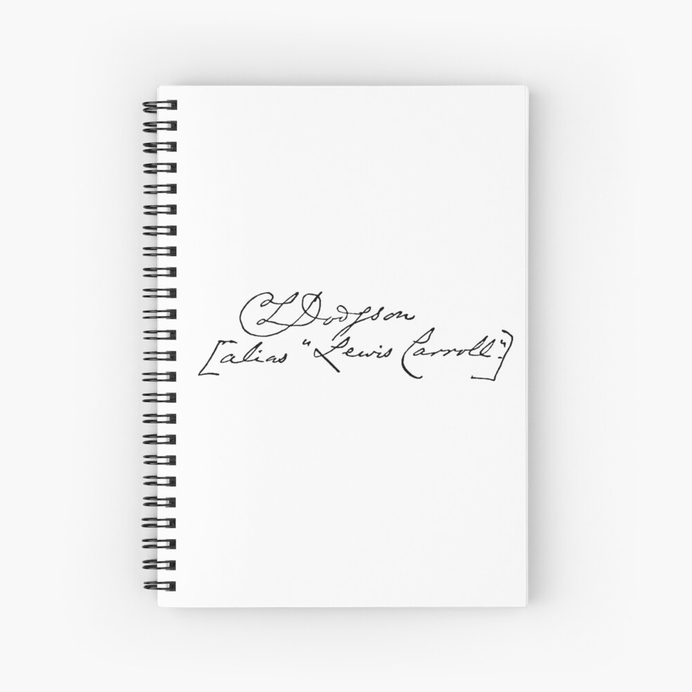 "Lewis Carroll signature" Spiral Notebook for Sale by PZAndrews | Redbubble