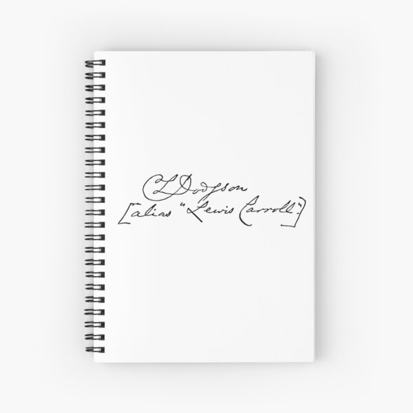 "Lewis Carroll signature" Spiral Notebook for Sale by PZAndrews | Redbubble