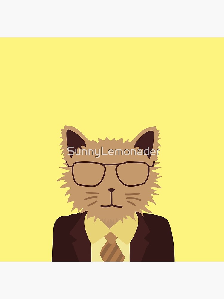 "Dwight Schrute Cat Cartoon" Art Print by SunnyLemonader | Redbubble