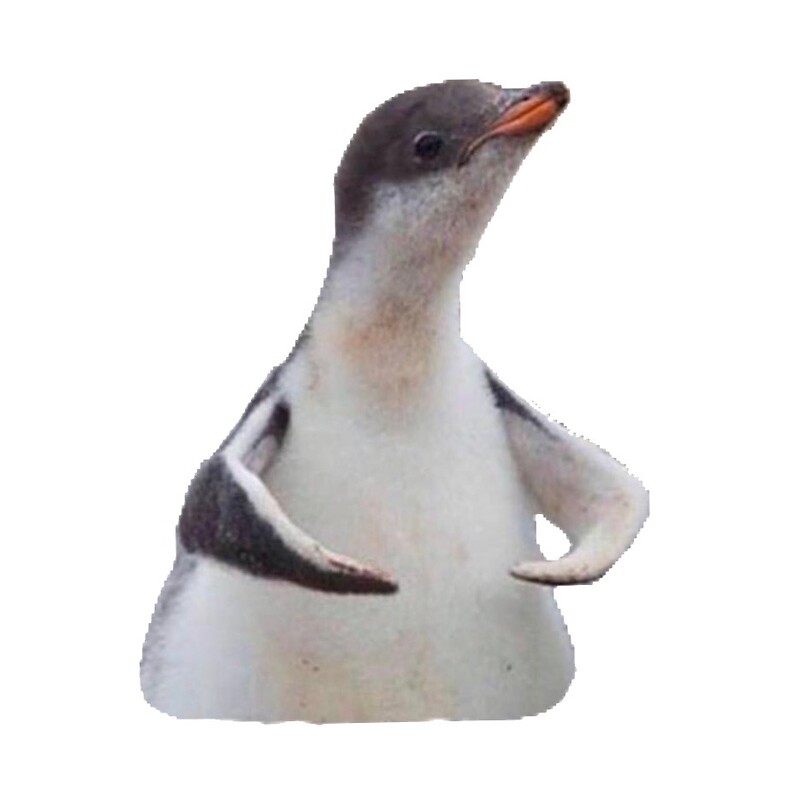 "flexing penguin" by vickithechen | Redbubble