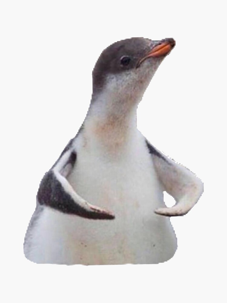 "flexing penguin" Sticker for Sale by vickithechen | Redbubble