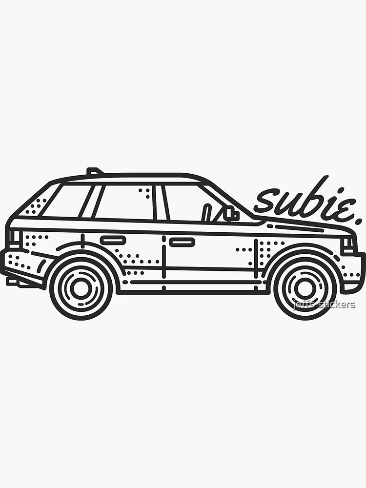 "Subie" Sticker by jeffs-stickers | Redbubble