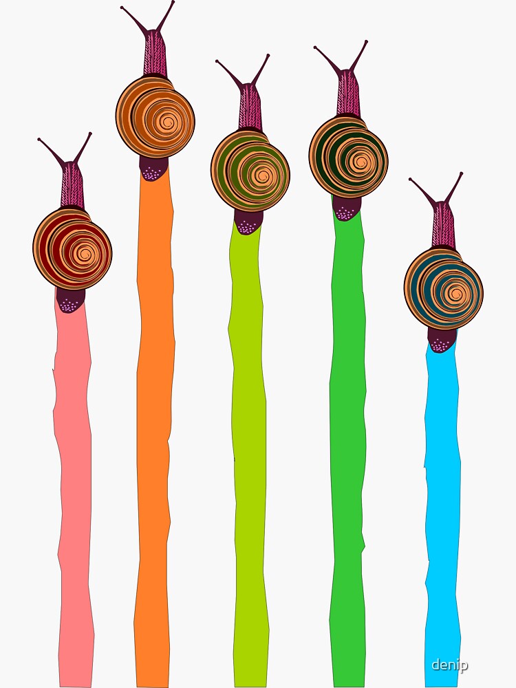 "snail race" Sticker by denip | Redbubble