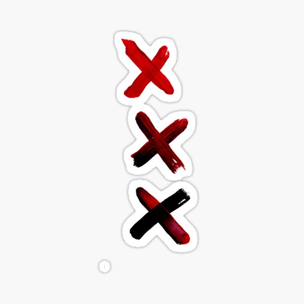 "Blood Red X - Pattern Detail" Sticker for Sale by baudrillier | Redbubble