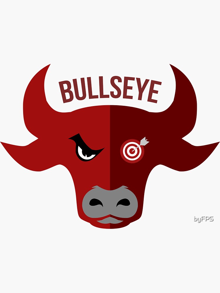 "Bullseye - red" Sticker by byFPS | Redbubble