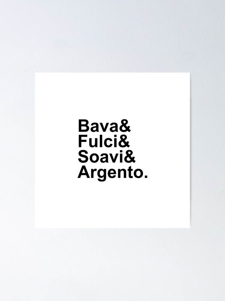 "italian horror directors 1" Poster by fabsgivens | Redbubble