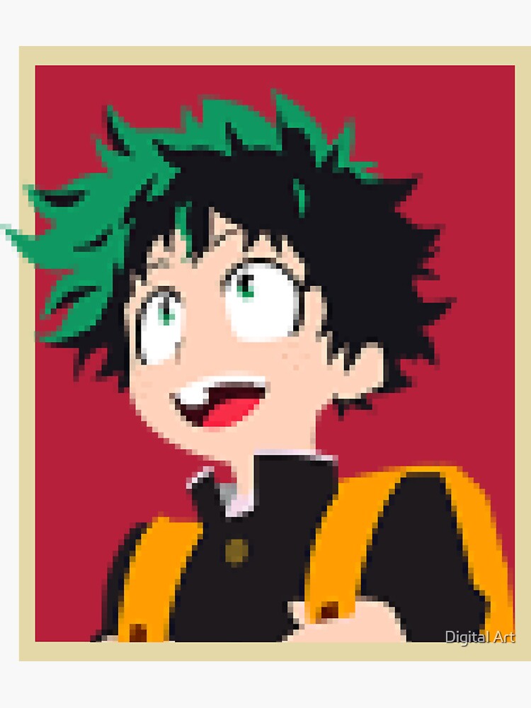 "Deku Pixel Art" Sticker for Sale by batelcohen | Redbubble
