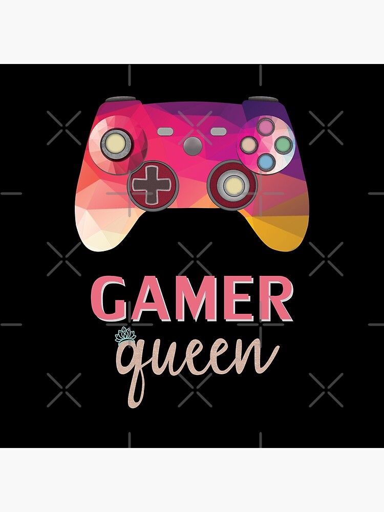 "Gamer Queen Retro Video Gamer Girl Geek Gaming Funny Gifts" Poster by ...