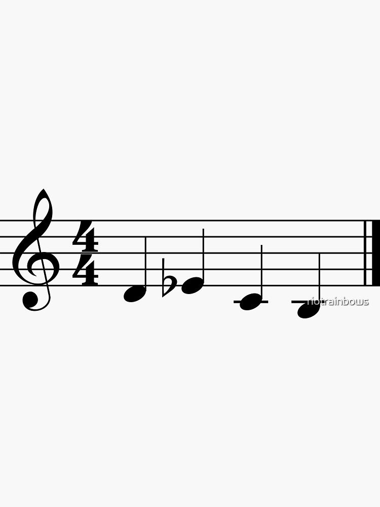 "DSCH Motif Treble clef" Sticker for Sale by riotrainbows | Redbubble