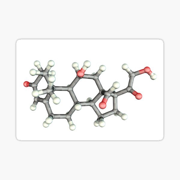 "Molecule of aldosterone hormone" Sticker for Sale by DrMicrobe | Redbubble