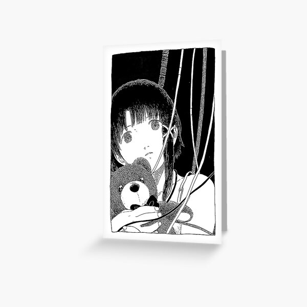 "Lain with bear" Greeting Card for Sale by AestheticHoes | Redbubble
