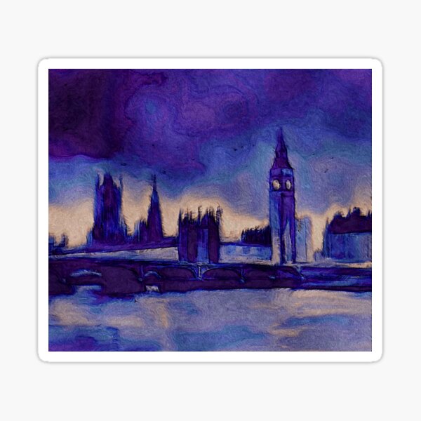 "Purple London " Sticker by kjhart8 | Redbubble