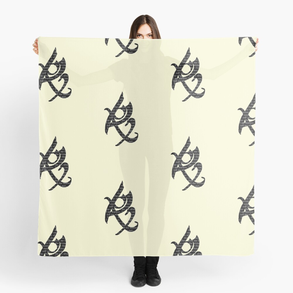 "The Mortal Instruments - Word Filled Fearless Rune" Scarf for Sale by ...