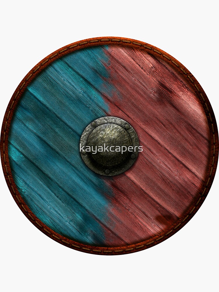 "Shield - Red / Blue two tone" Sticker for Sale by kayakcapers | Redbubble
