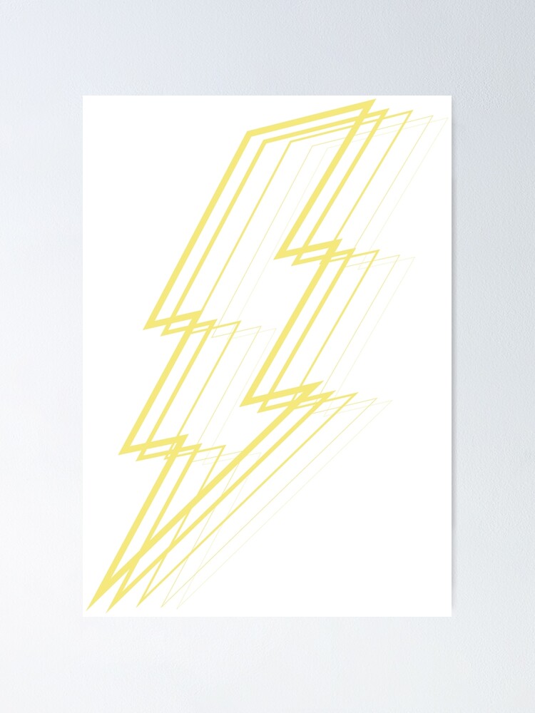 "Yellow Lightning" Poster by feliciasdesigns | Redbubble