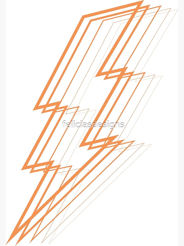 "Orange Lightning" Art Print for Sale by feliciasdesigns | Redbubble
