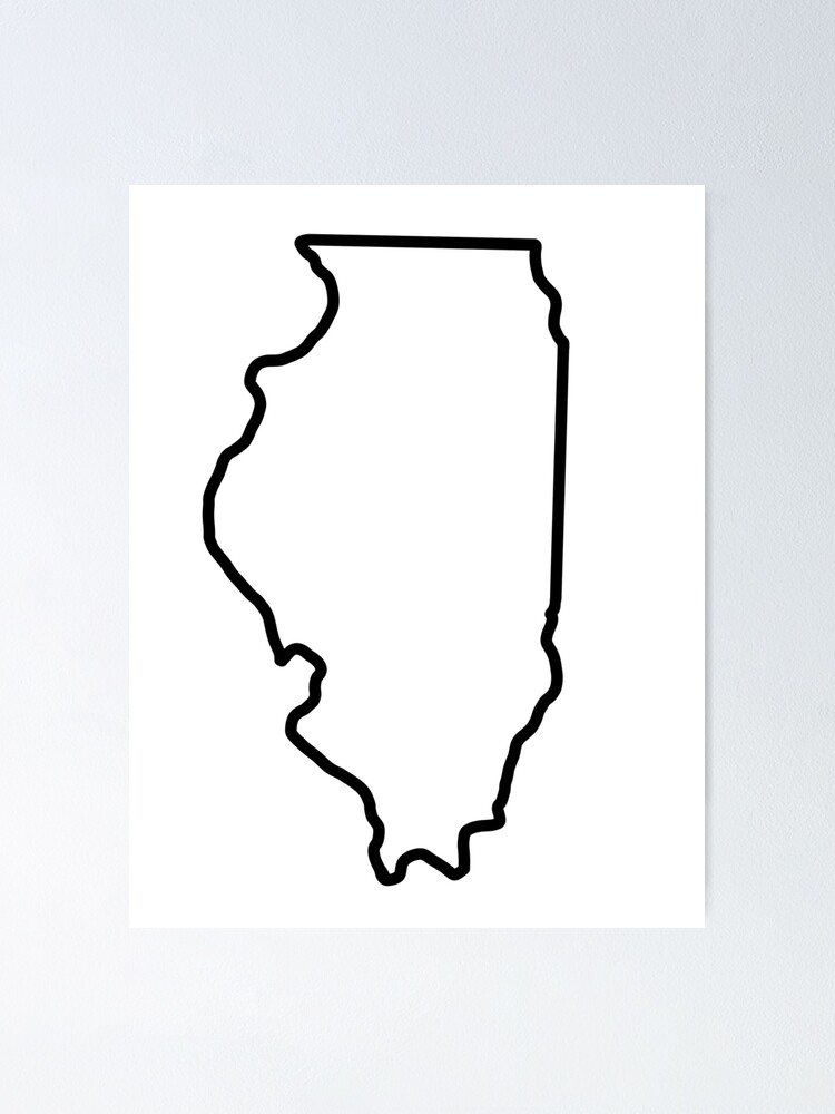 "Illinois State Outline" Poster for Sale by chocmusings | Redbubble