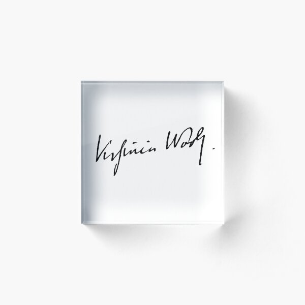 "Signature of Virginia Woolf" Acrylic Block for Sale by PZAndrews ...