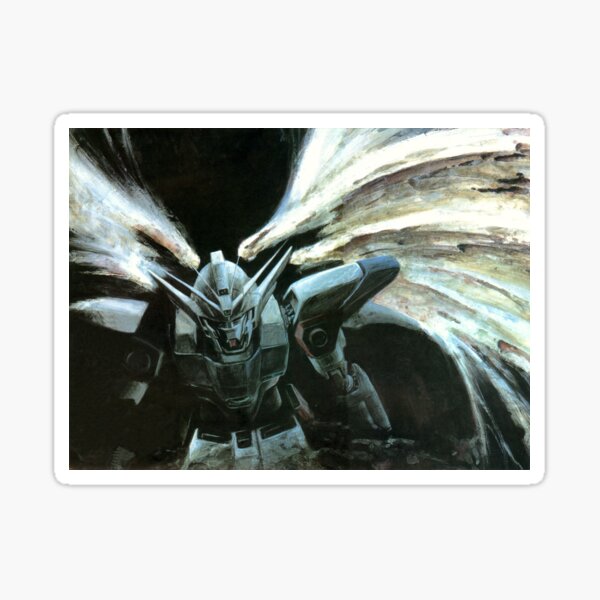 "Wing Zero Angel Gundam Wing" Sticker by lman32 | Redbubble