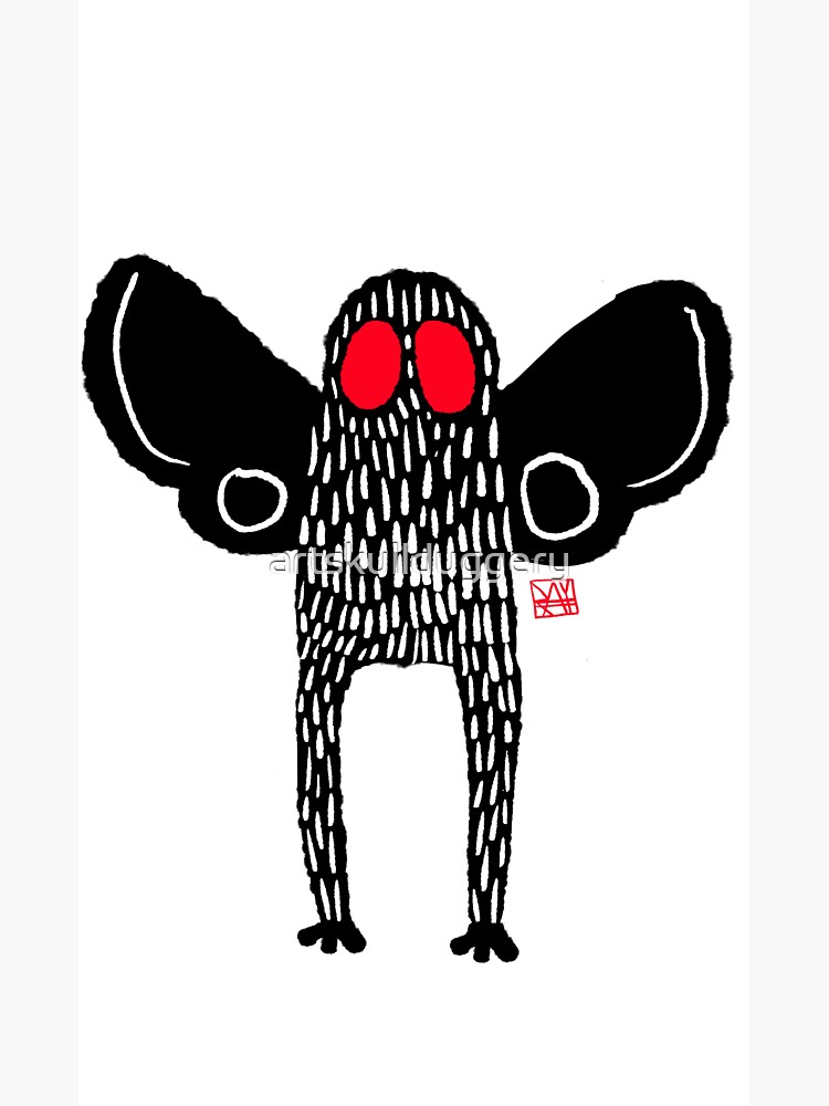 "Original Mothman Logo" Sticker for Sale by artskullduggery | Redbubble
