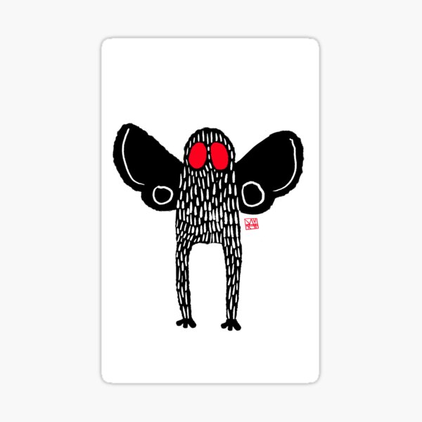 "Original Mothman Logo" Sticker for Sale by artskullduggery | Redbubble