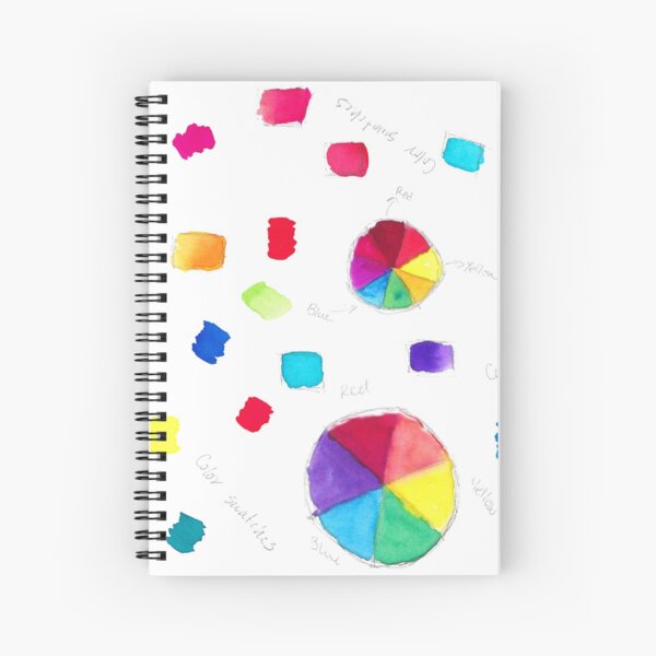 "Color Swatches and Color Wheel" Spiral Notebook by PinkLemonadeArt ...