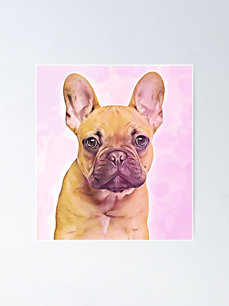 "French Bulldog Frenchie Puppy Dog Digital Painting" Poster by adriana ...