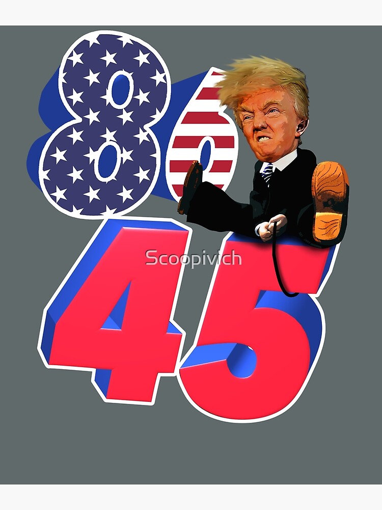 Póster «Ilustración de dibujos animados anti trump 8645» de Scoopivich ...