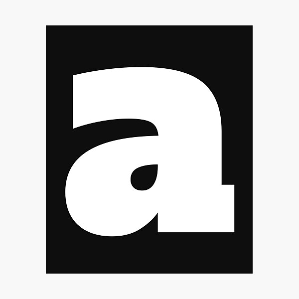 Lámina fotográfica «Alfabeto A (letra minúscula a), letra A» de ...