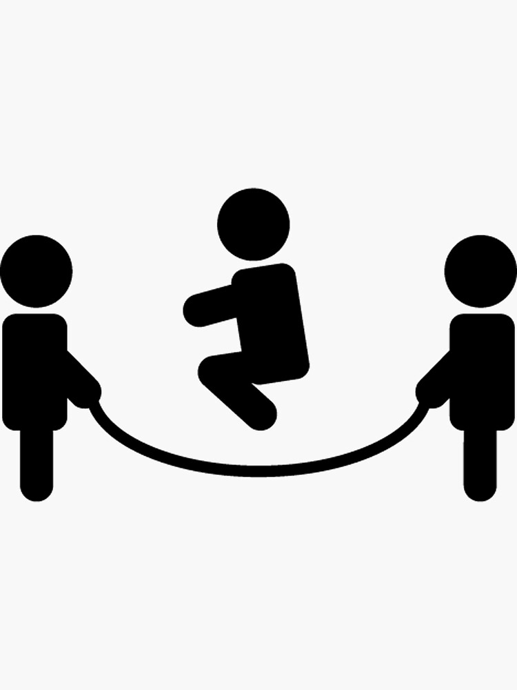 "Skipping Rope Game" Sticker for Sale by AaronIsBack | Redbubble