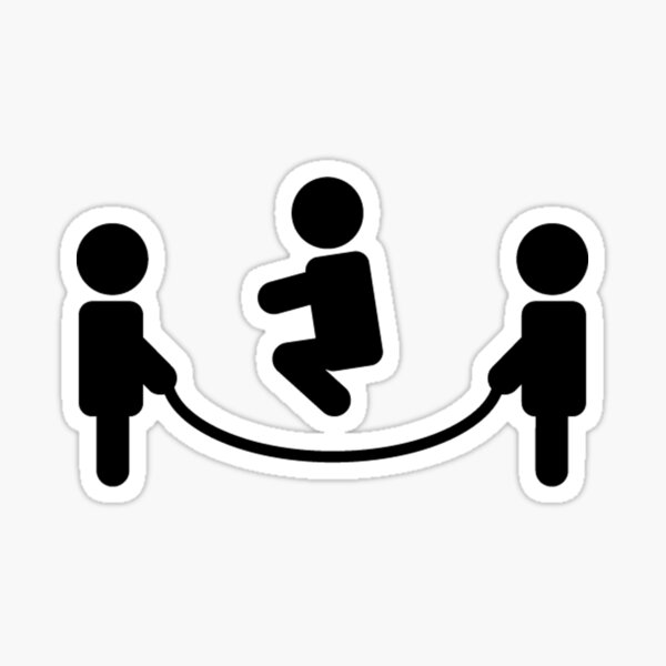 "Skipping Rope Game" Sticker for Sale by AaronIsBack | Redbubble