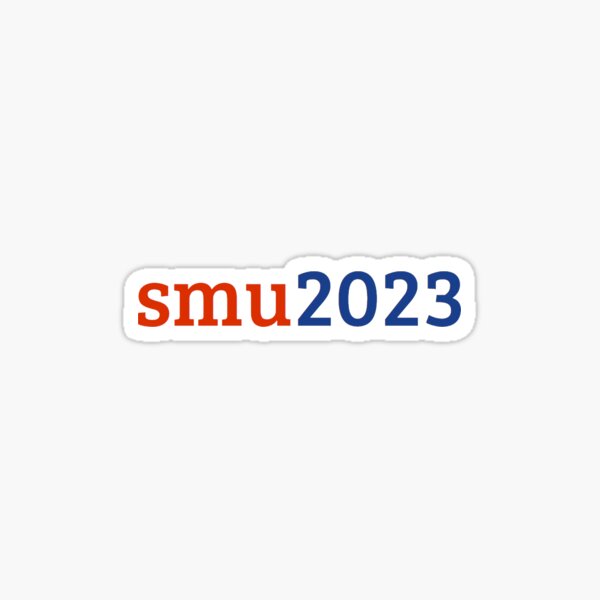 "smu 2023" Sticker for Sale by clairekeanna | Redbubble