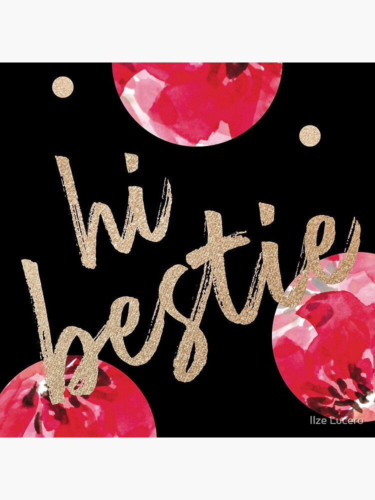 "Hi Bestie" Throw Pillow for Sale by ilzesgimene | Redbubble