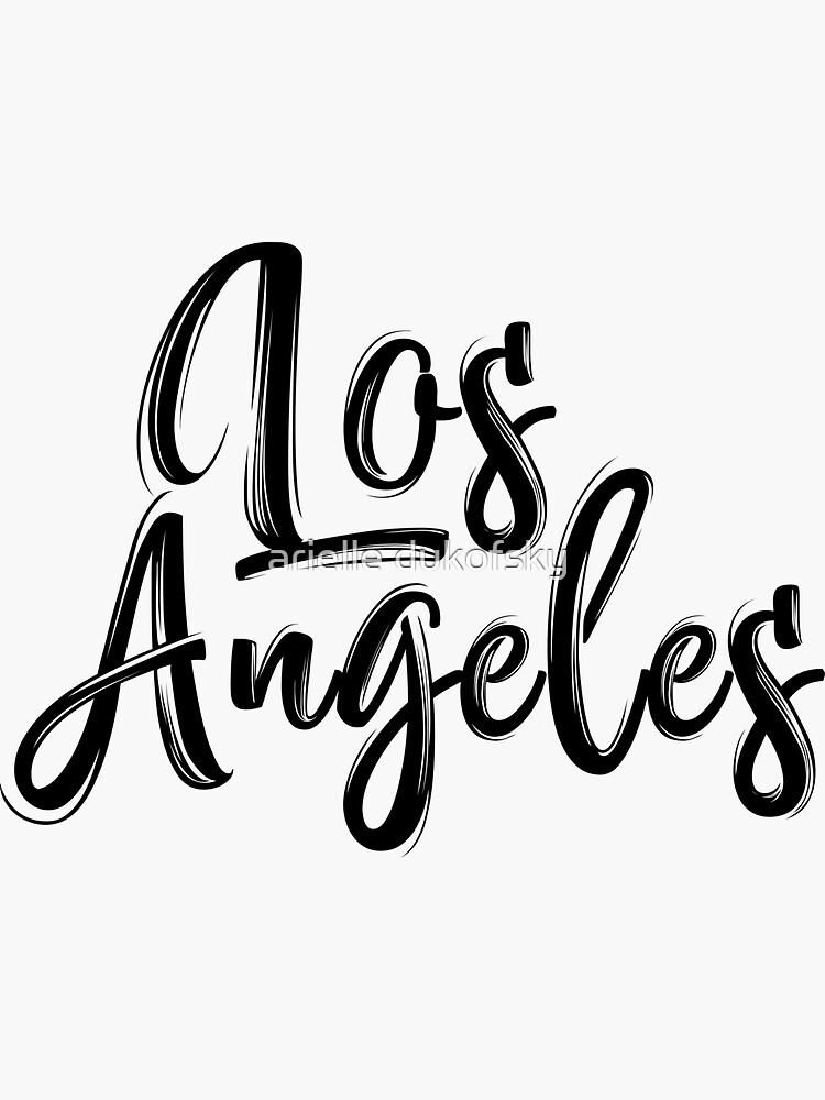 "Los Angeles" Sticker for Sale by arielledukofsy | Redbubble