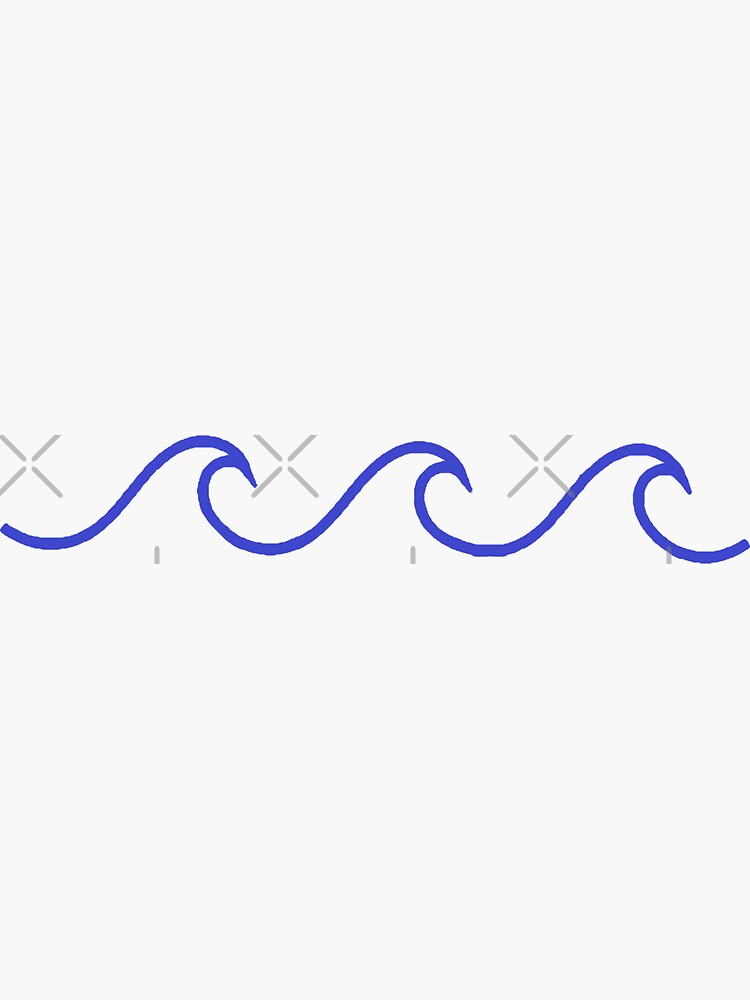 "Blue Wave" Sticker for Sale by jmoscovitch | Redbubble