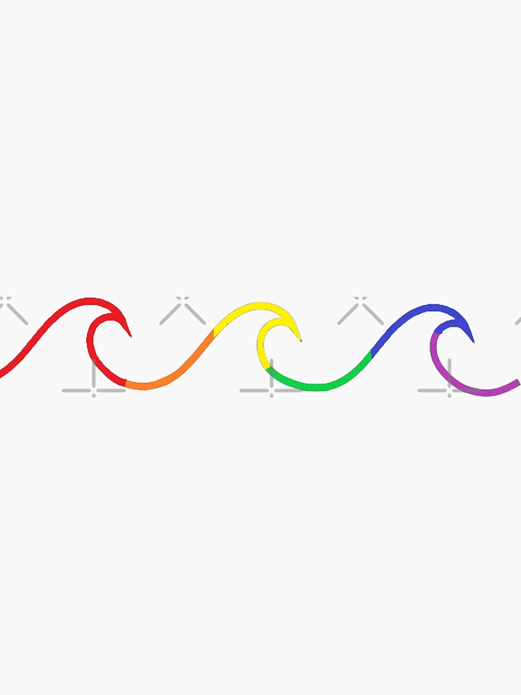 "Pride Wave" Sticker for Sale by jmoscovitch | Redbubble
