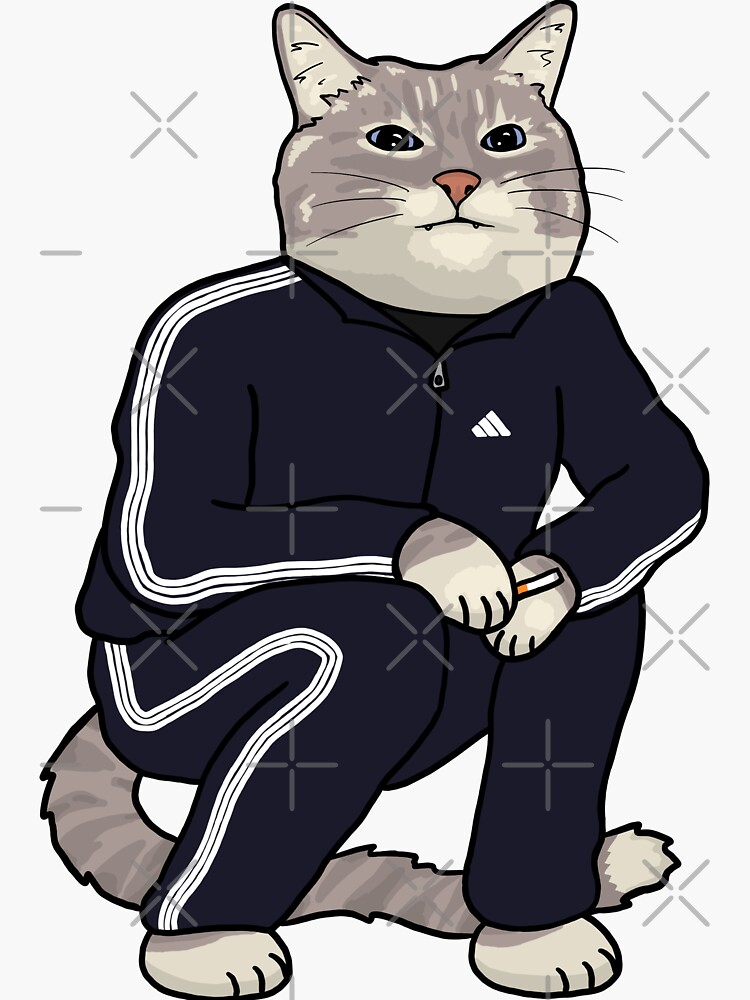 Sticker « Gopnik Kot Blini », par sivelobanova | Redbubble