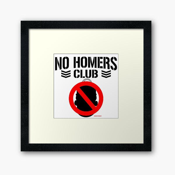 "No Homers Club - Bullet Club (black)" Framed Art Print for Sale by ...