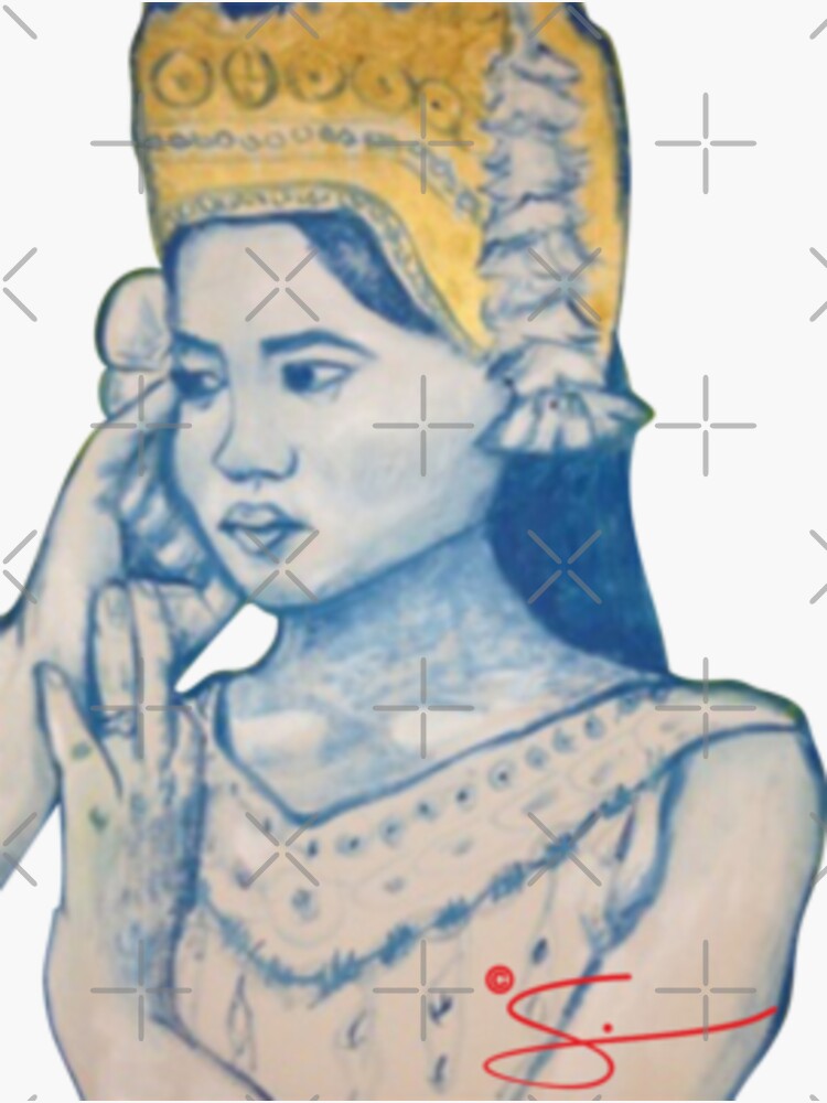 "Khmer Apsara" Sticker by sivlongtaing | Redbubble