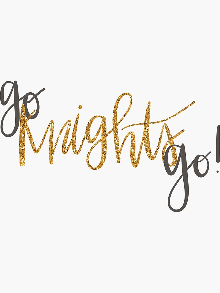"Go knights go" Sticker for Sale by kirstenblanton | Redbubble