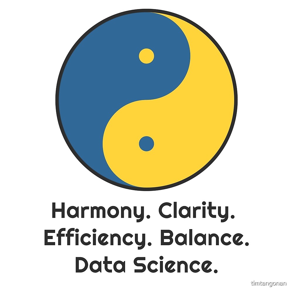 "Yin-Yang Python Data Science" by timtangonan | Redbubble