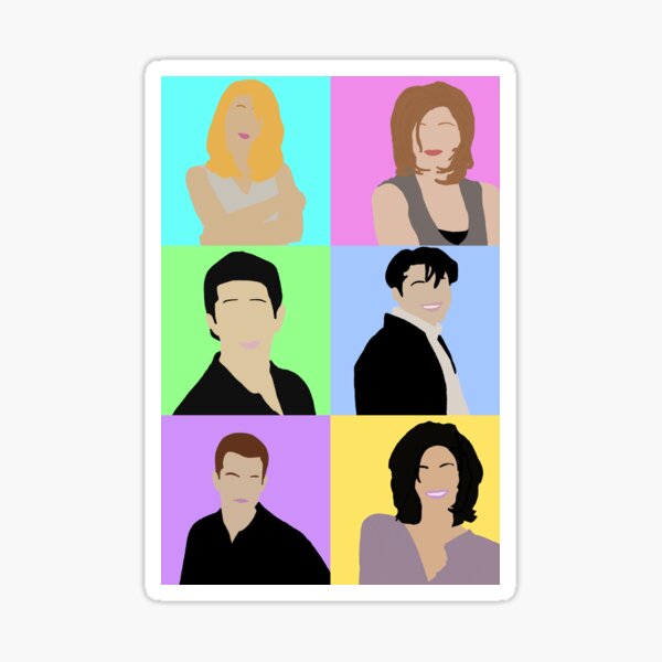 "FRIENDS (Minimalist Collage)" Sticker by tytybydesign | Redbubble