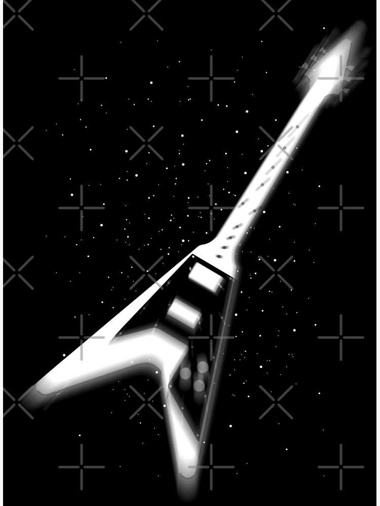 "Flying V Guitar in Space | Electric Guitar" Sticker for Sale by TMBTM ...