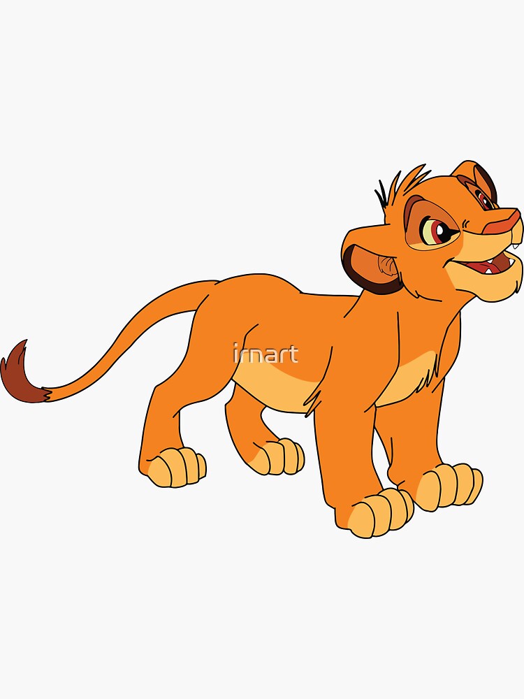 "Baby Simba" Sticker for Sale by irnart | Redbubble
