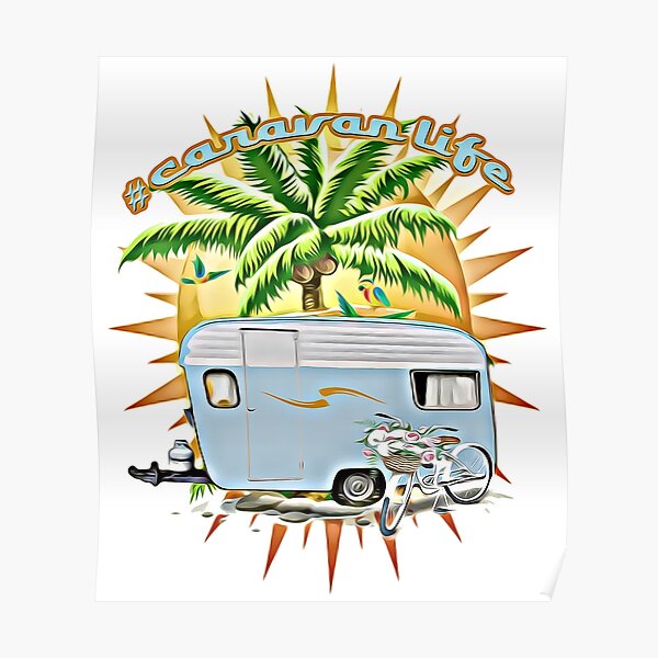 Retro Caravan Posters | Redbubble