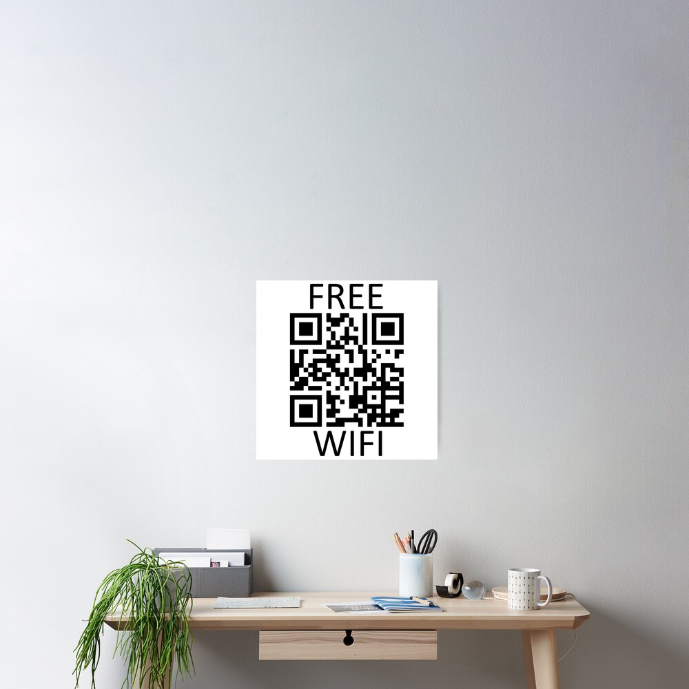 "Free Wifi QR Code" Poster by rorkijon | Redbubble
