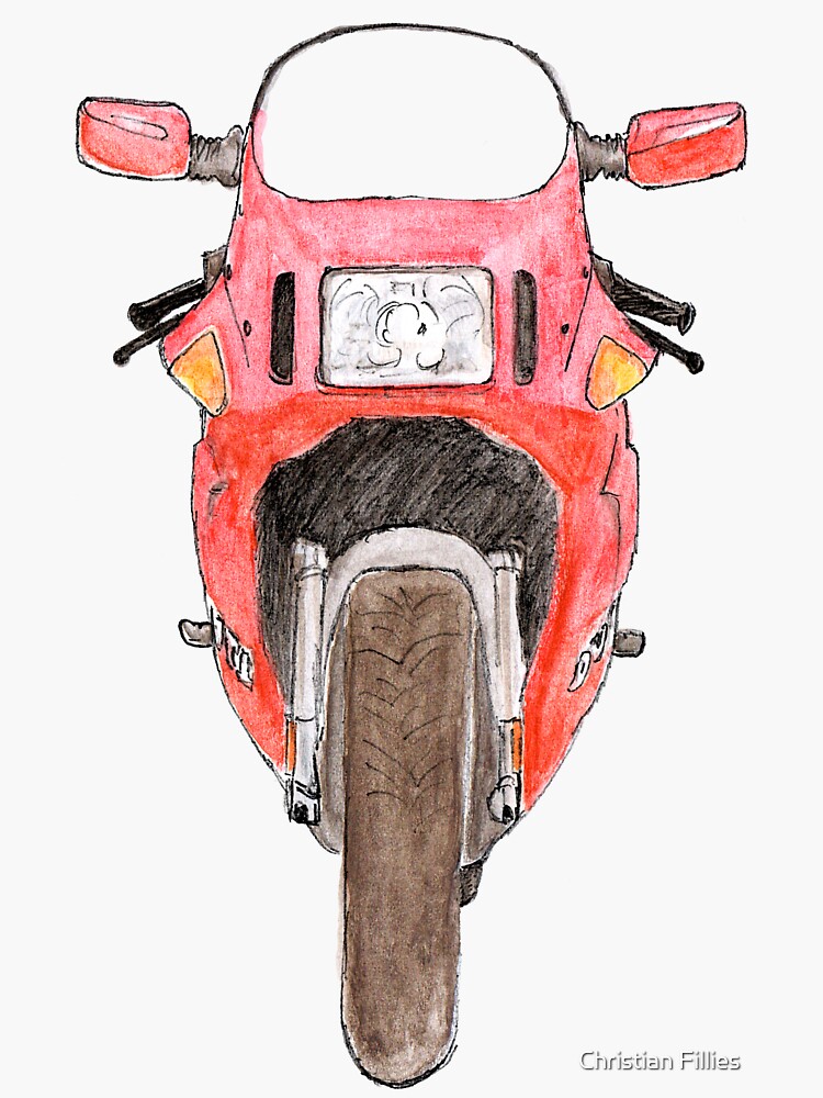 "Legendary Ducati 851/888 (Aquarell Drawing)" Sticker for Sale by ...