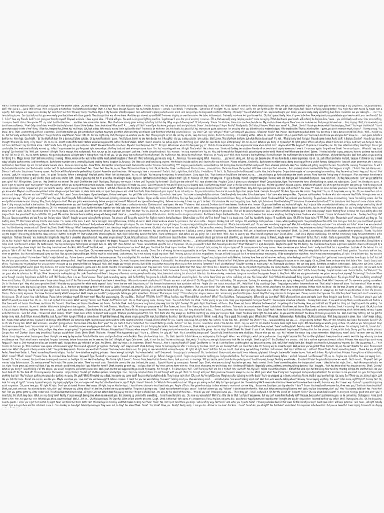 "Entire Shrek Script" Art Board Print for Sale by annac99 | Redbubble
