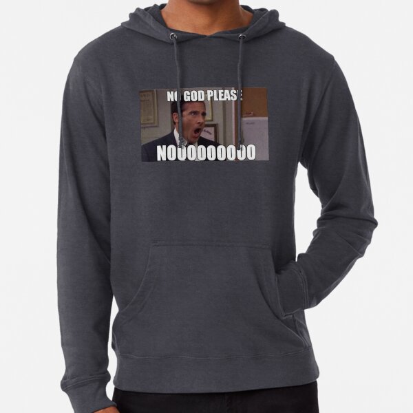 "Michael Scott: No God Please - Nooooooo (meme)" Lightweight Hoodie for Sale by Lezzo1 | Redbubble